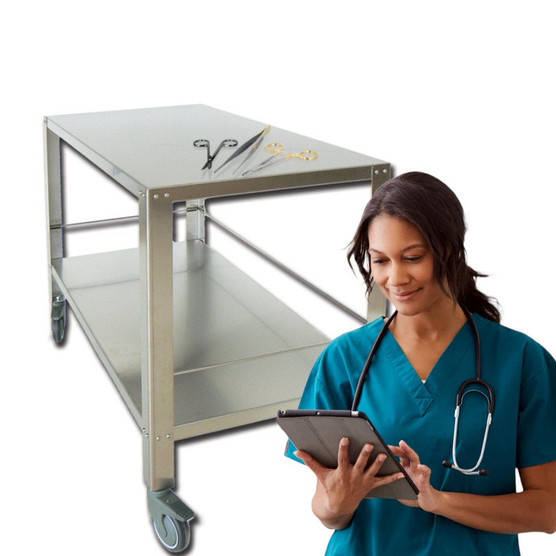 Masa instrumentar veterinar pentru sala de operatie GX2-Vet, Mese ...